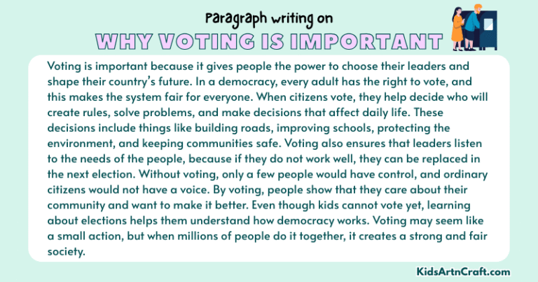 Paragraph on Why Voting is Important - Kids Art & Craft