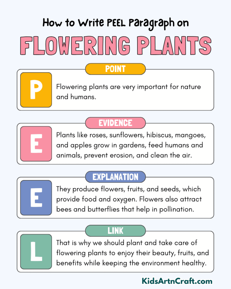 Paragraph on Flowering Plants - Kids Art & Craft