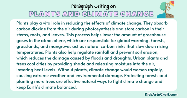 Paragraph on Plants and Climate Change - Kids Art & Craft