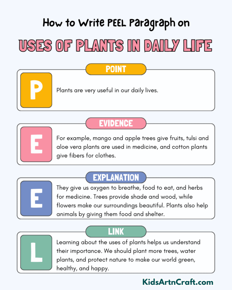 Paragraph on Uses of Plants in Daily Life - Kids Art & Craft
